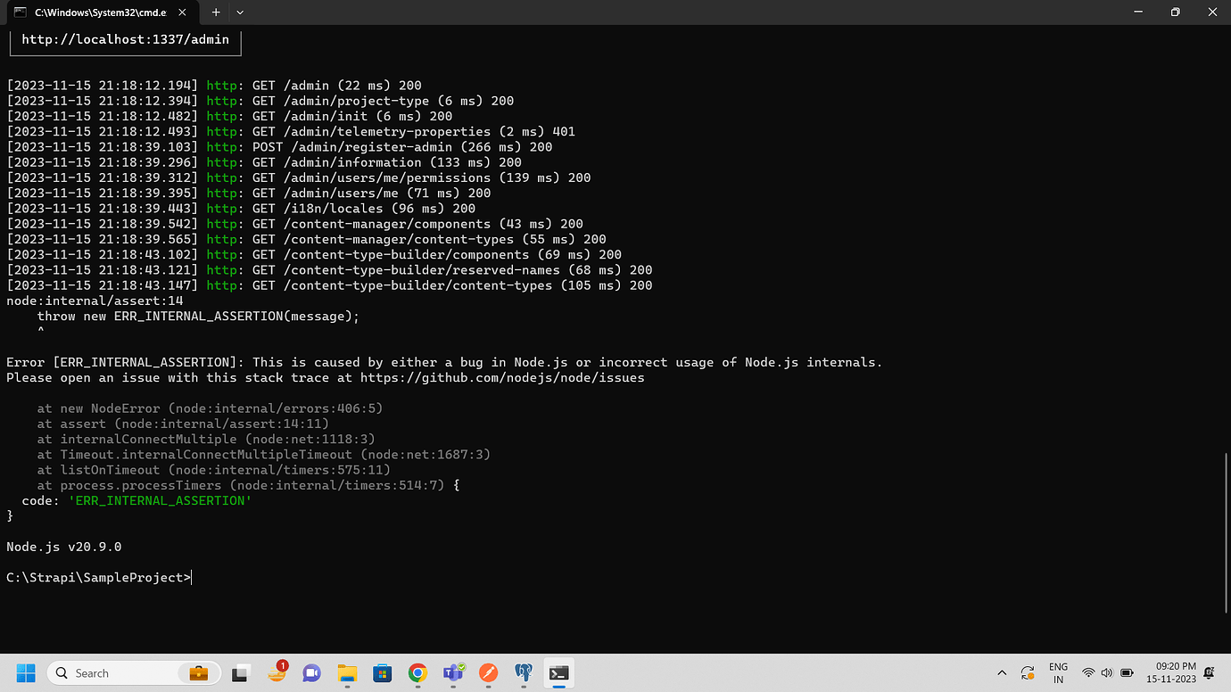 Getting Error While Creating Content Item Questions And Answers
