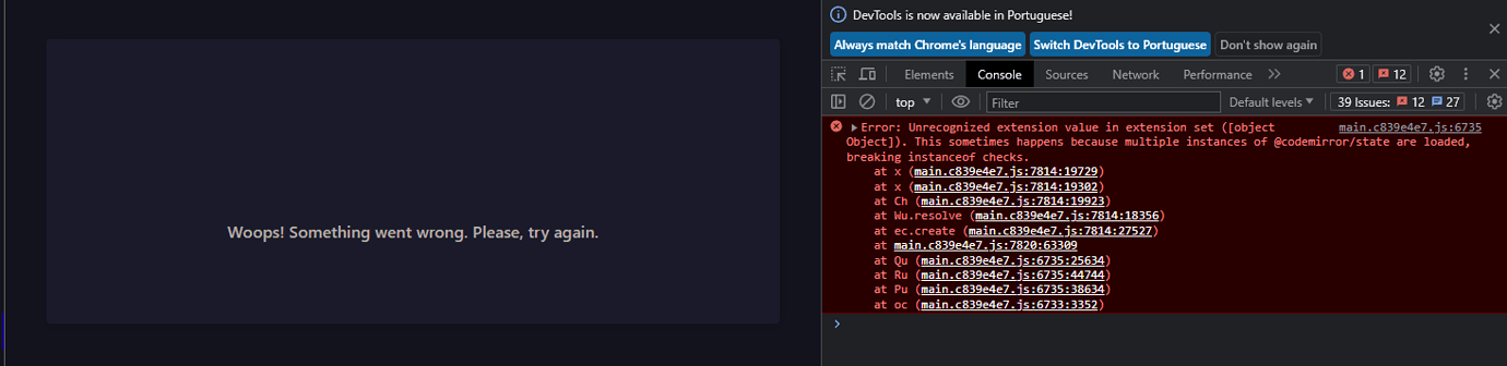 “Woops! Something went wrong. Please, try again.” - Questions and Answers - Strapi Community Forum