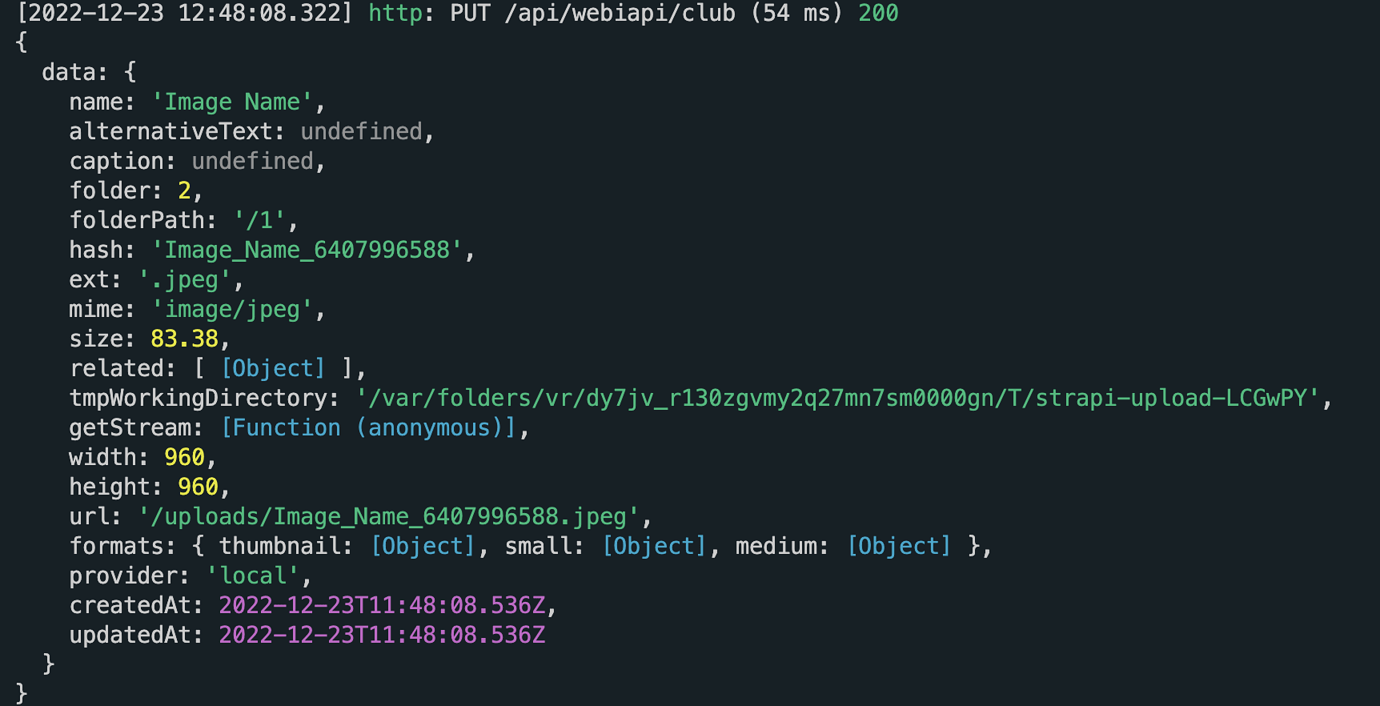 Unable to set caption, alternativeText, folder, folderPath to file when ...