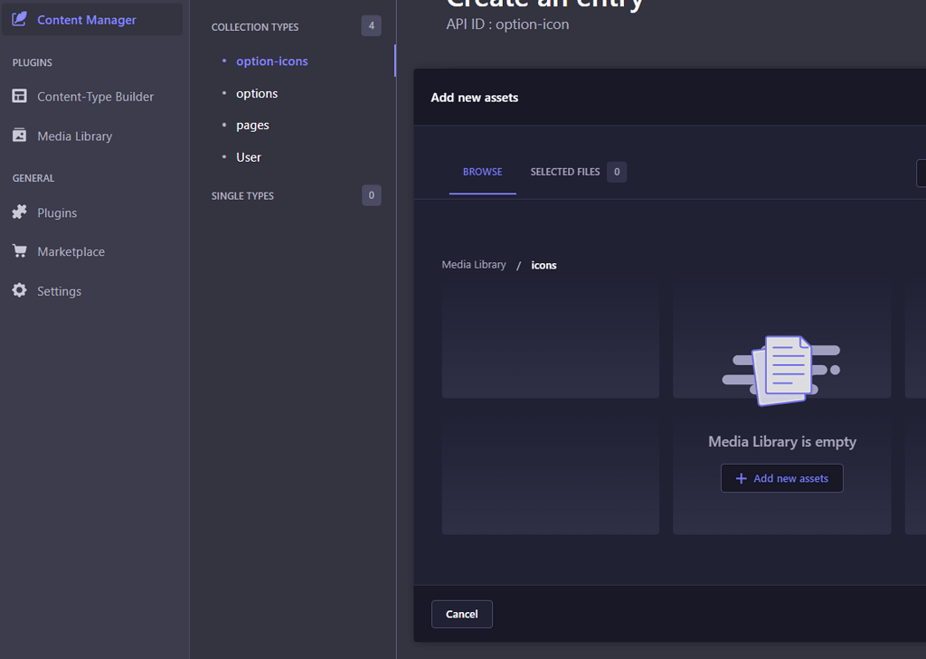 On trying to add image from media folder to entry - "Media Library is Empty" - Strapi Admin ...