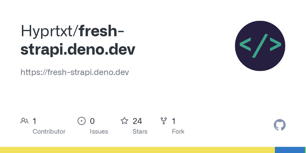 Fresh Strapi - Deno Frontend Starter for Strapi - Show and Tell - Strapi Community Forum