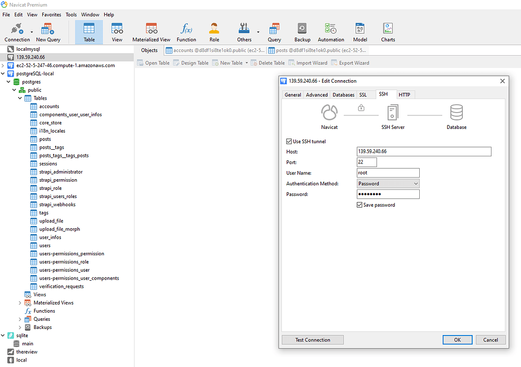 How connect database on VPS from local in Strapi - Questions and ...