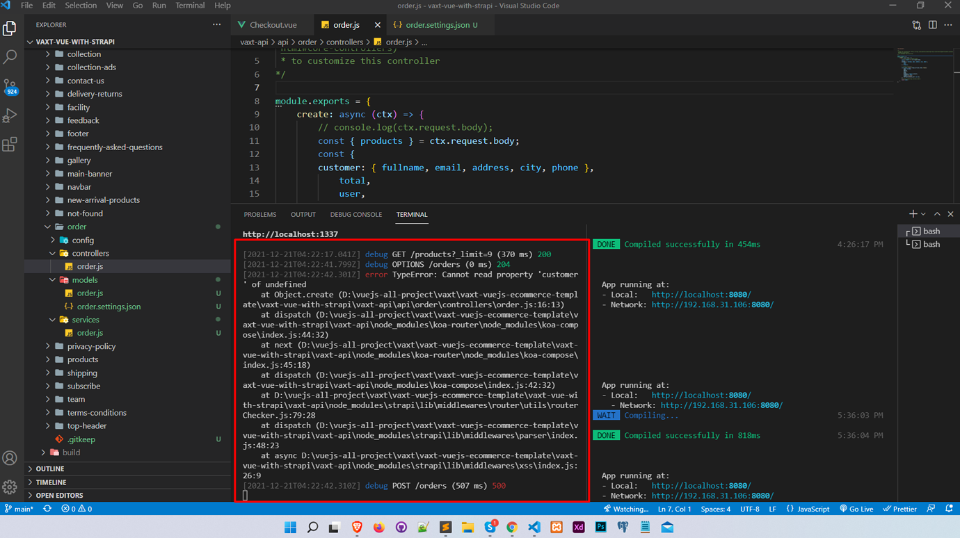 500 (Internal Server Error) - Strapi Backend - Strapi Community Forum