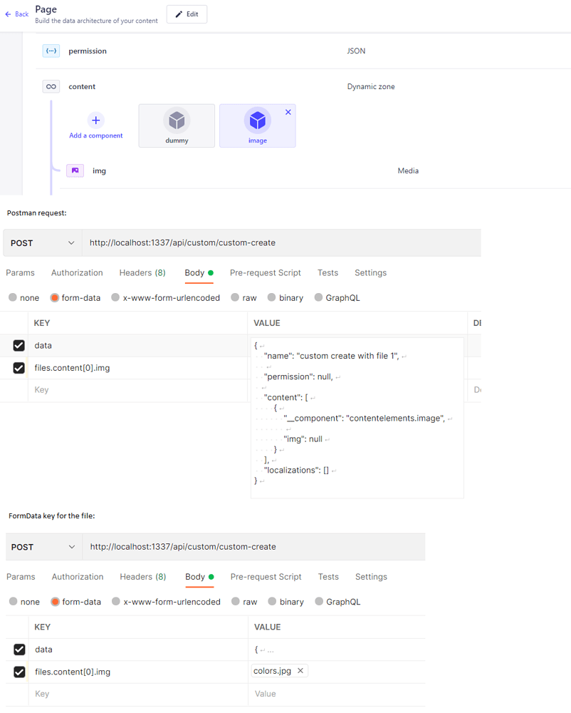How to upload an image via REST for a dynamic-zone component - Questions and Answers - Strapi ...