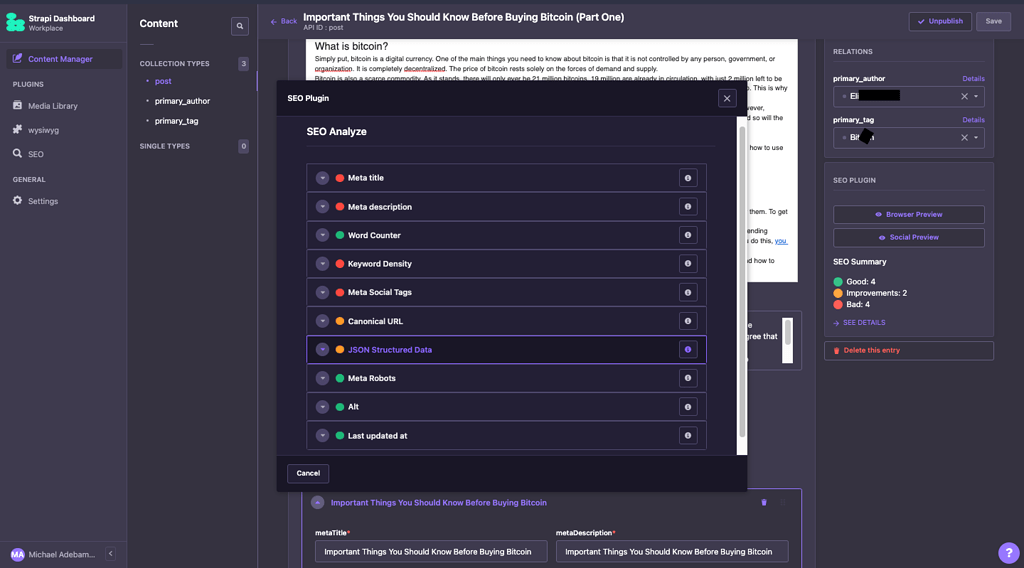 I need help with the strapi blog i am handling - Questions and Answers - Strapi Community Forum