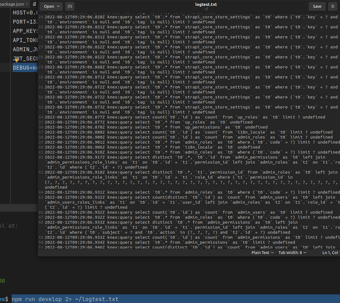 SQL query logging for debugging - Database-SQL - Strapi Community Forum