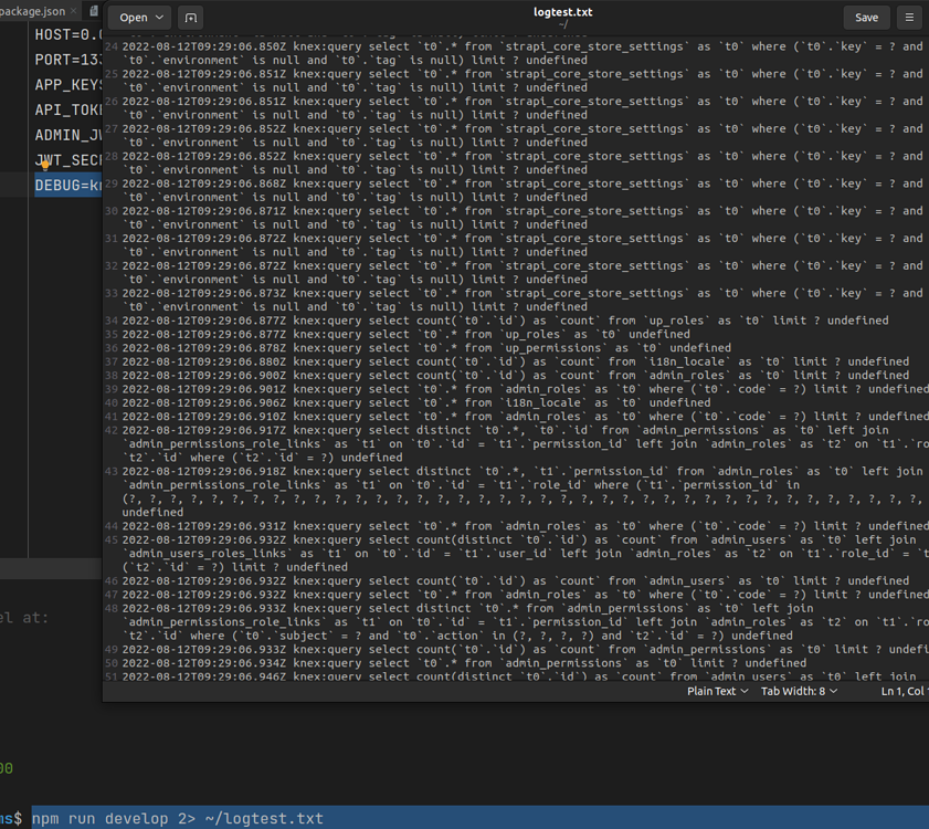 SQL query logging for debugging - Database-SQL - Strapi Community Forum