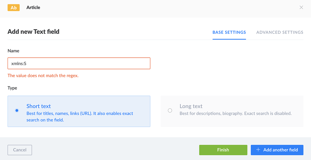 Customize the regular expression of the Name fields for any field type ... Customize the regular expression of the Name fields for any field type ...