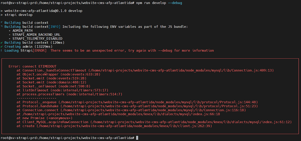 Error Trying To Load Strapi Questions And Answers Strapi Community Forum