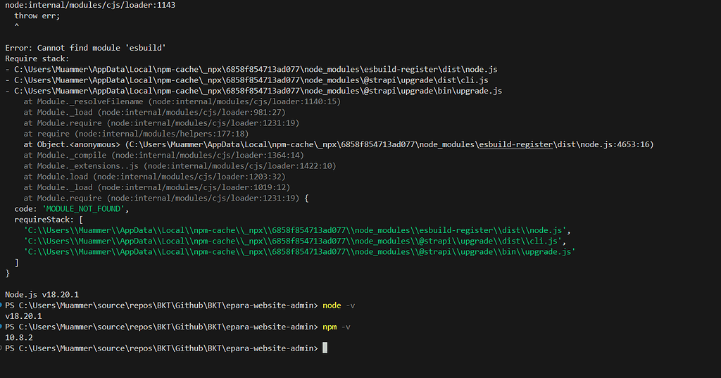 How to get rid of this error for upgrading to V5 - Questions and Answers - Strapi Community Forum