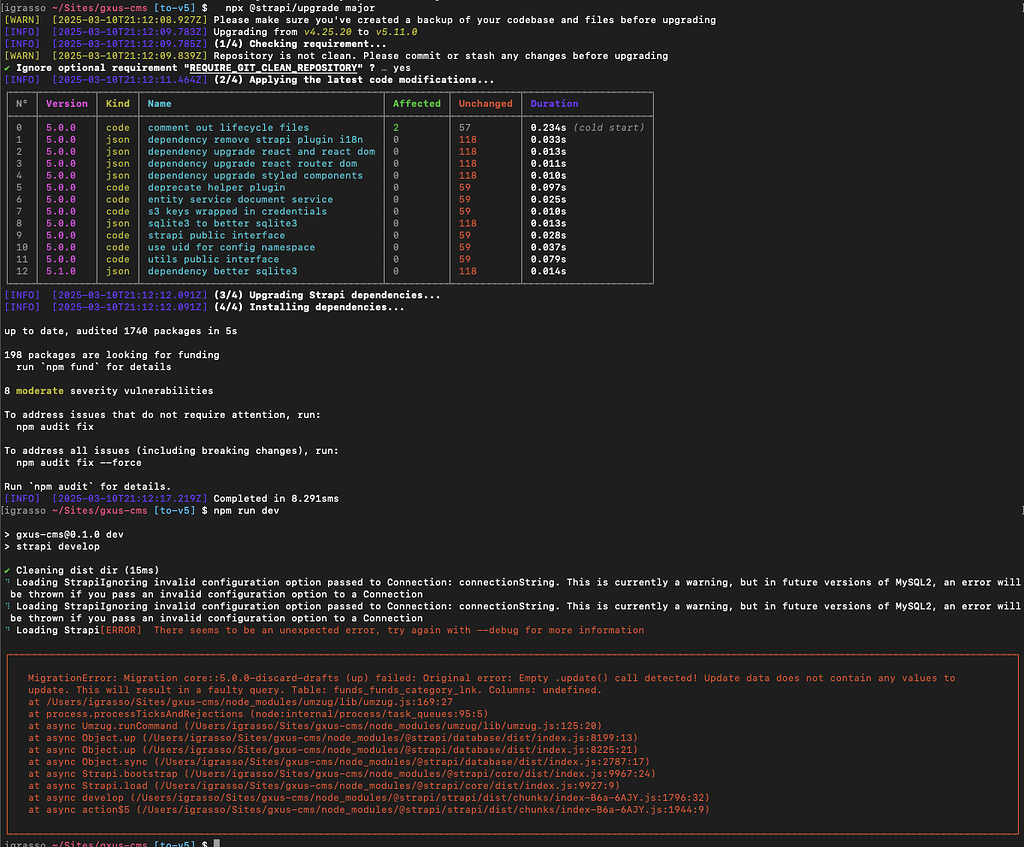 Strapi Migration v4 to v5 - MigrationError - General - Strapi Community Forum