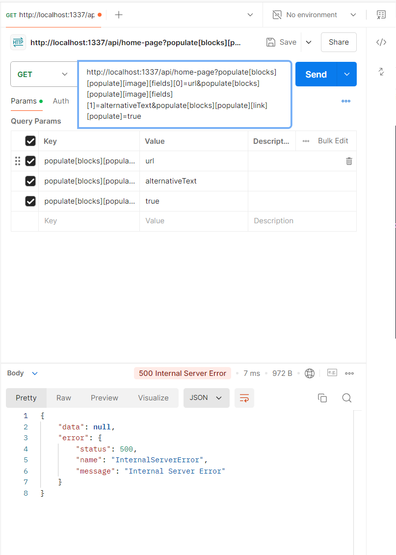 How To Generate Endpoint Query Parameter For This Section Is It Correct It Returns Status 