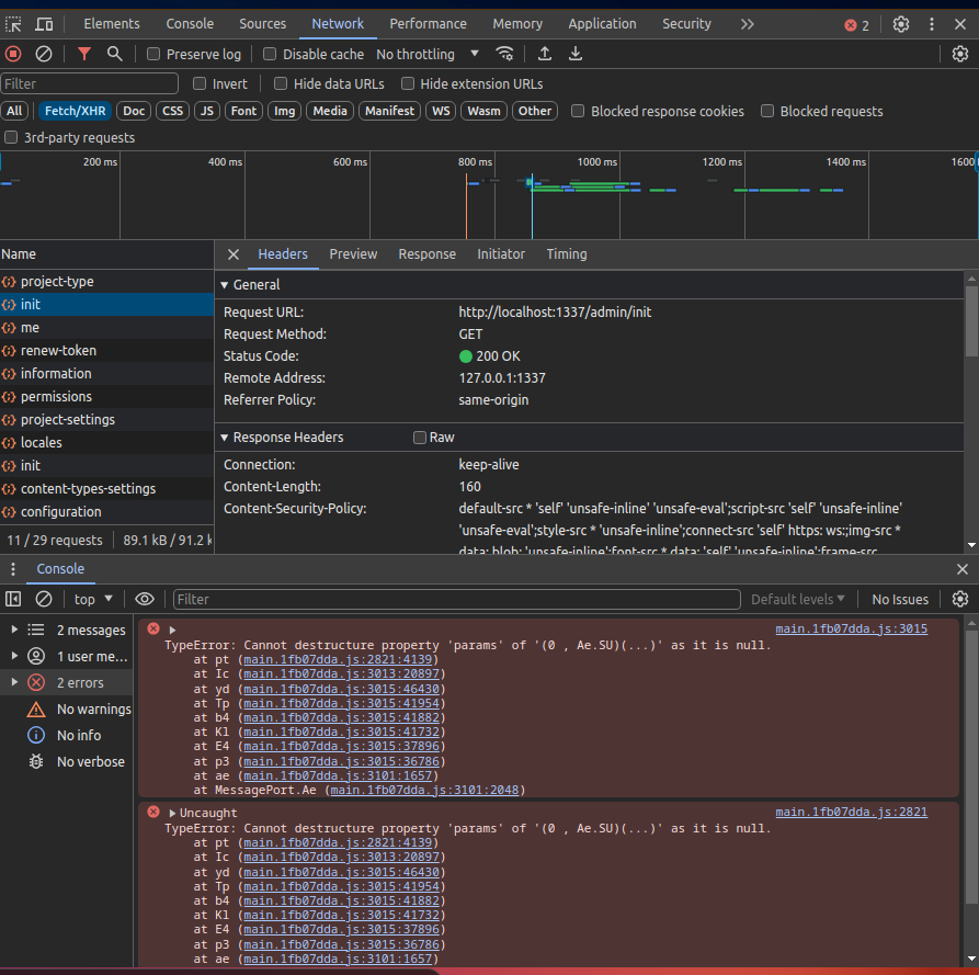 Strapi App Content Type Builder Page Returns Empty Screen Strapi Admin Strapi Community Forum